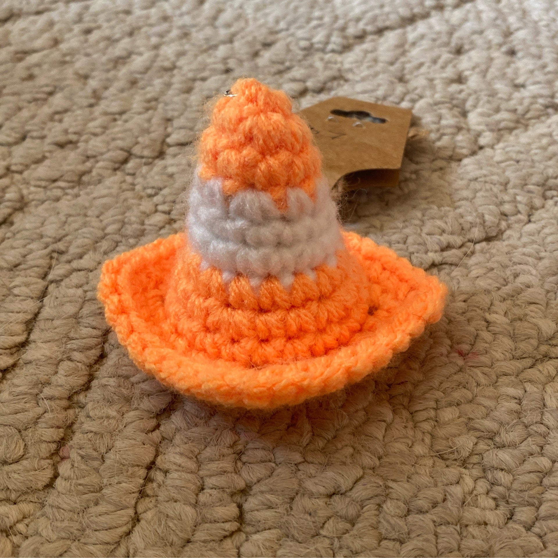 Traffic Cone Keychain | Holly's Hooks